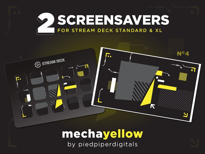 Mecha Yellow Stream Deck Icon Set | 100 Icons for Elgato Stream Deck ...
