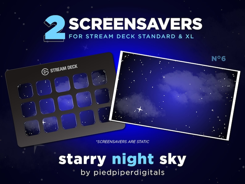 Starry Night Sky Animated Stream Deck Icons | 200 Stream Deck Icons ...