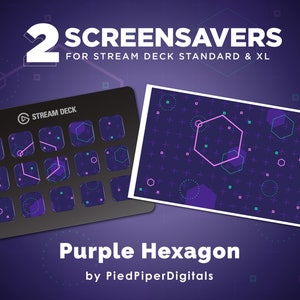 Purple Hexagon Stream Deck Icon Set | 100 Icons for Elgato Stream Deck ...