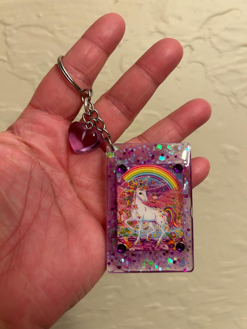 90s Lisa Frank Inspired Resin & Acrylic Keychain/bag/purse Charms ...