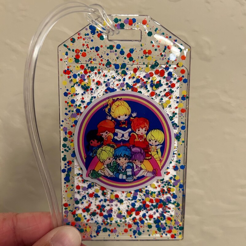 Glitter Resin Luggage Tag - Etsy