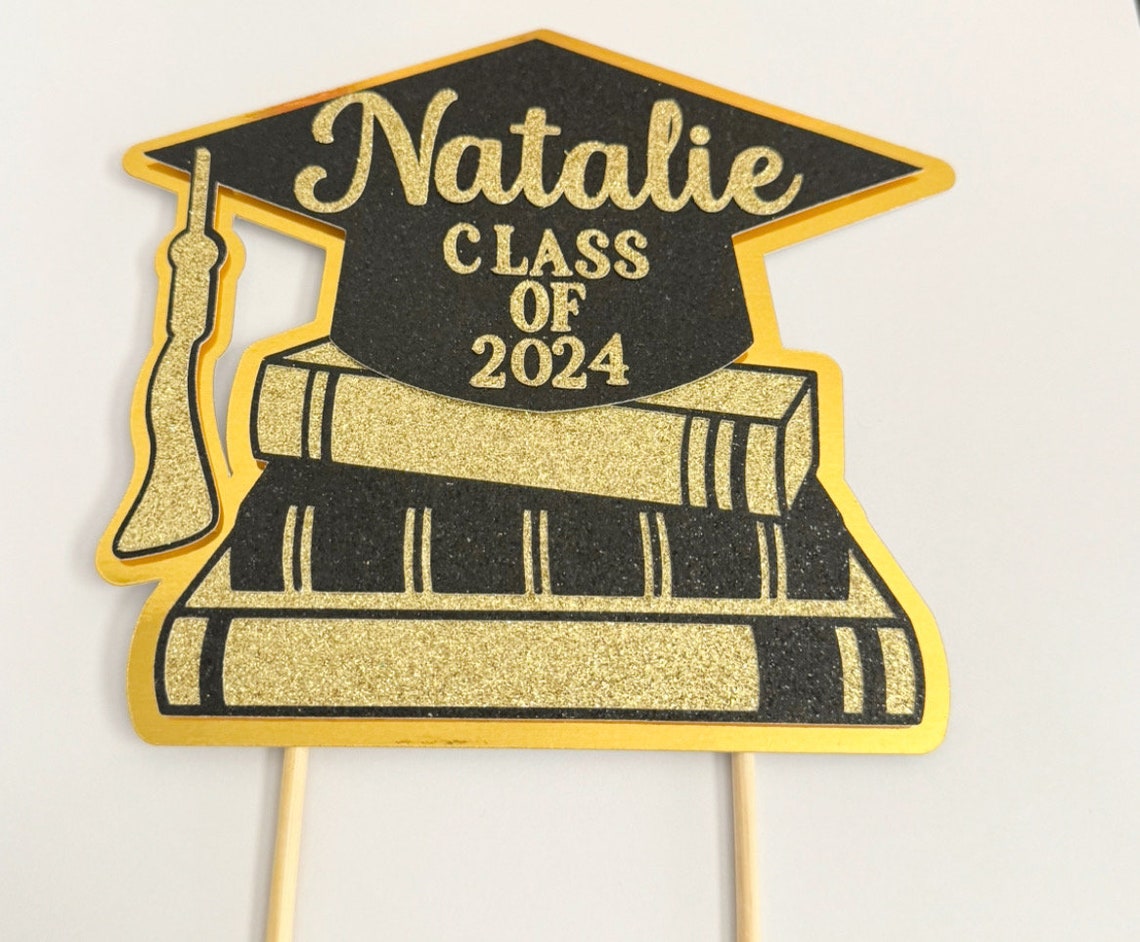 Graduation Cake Topper, Class of 2024 Topper, Congrats Grad, Graduation ...