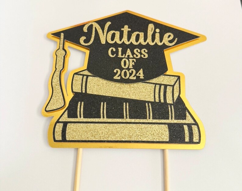 Graduation Cake Topper, Class of 2024 Topper, Congrats Grad, Graduation ...