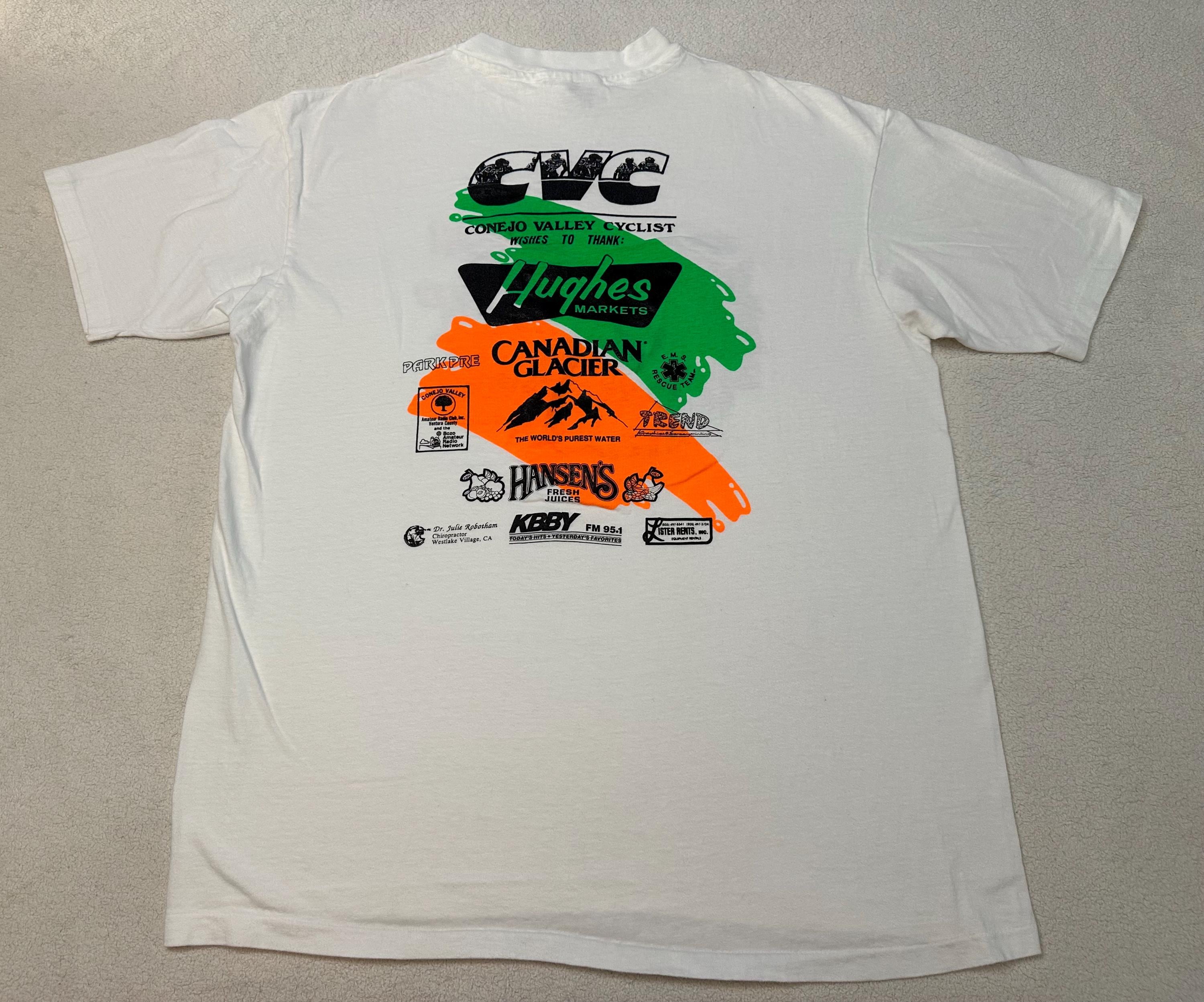 Vintage 1990s 90s Cruisin the Conejo Valley California Cycling Biking T ...