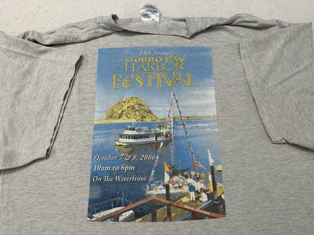 Vintage Early 2000s Morro Bay California Harbor Festival Event Promo T ...