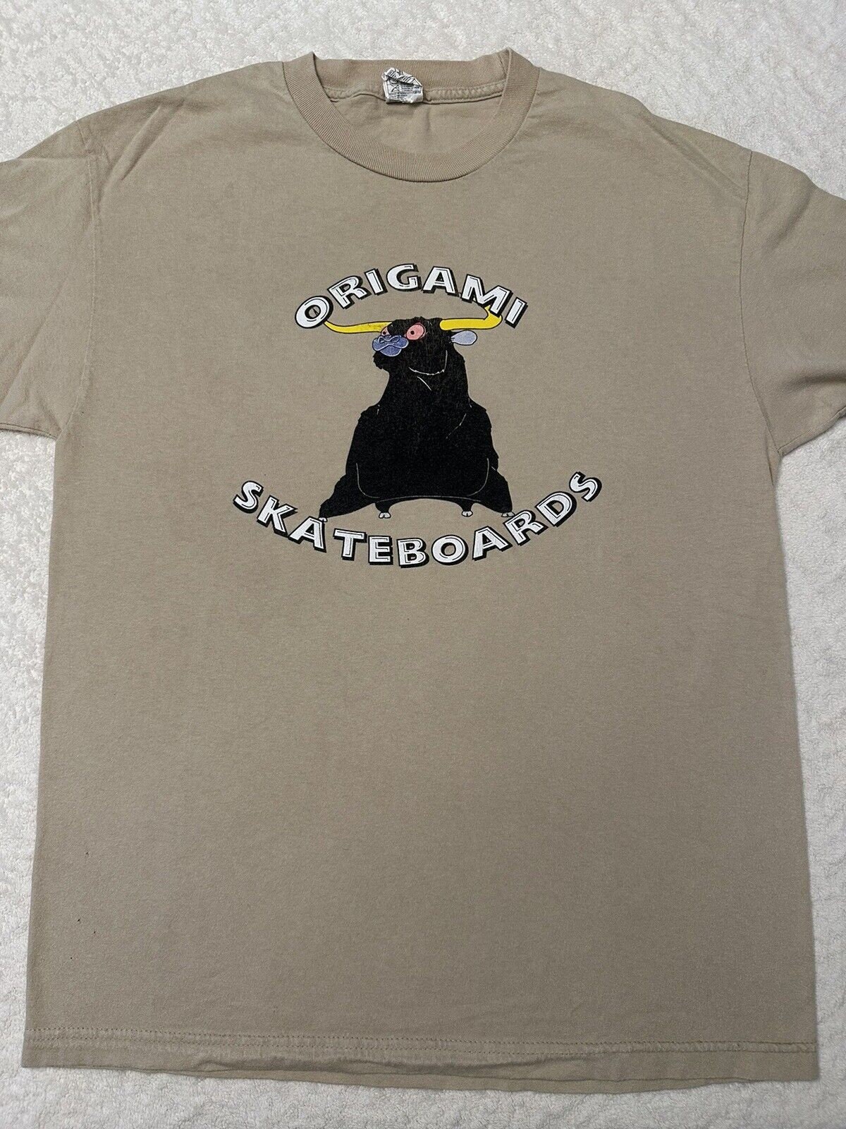 Vintage 2000s Y2K Origami Skateboards Fingerboard Skate Skater Bull T ...