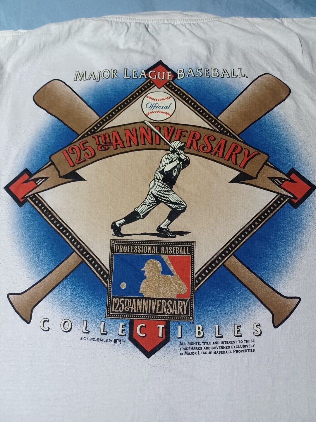 Vintage 1990s 90s 1994 Major League Baseball MLB 125th Anniversary T ...