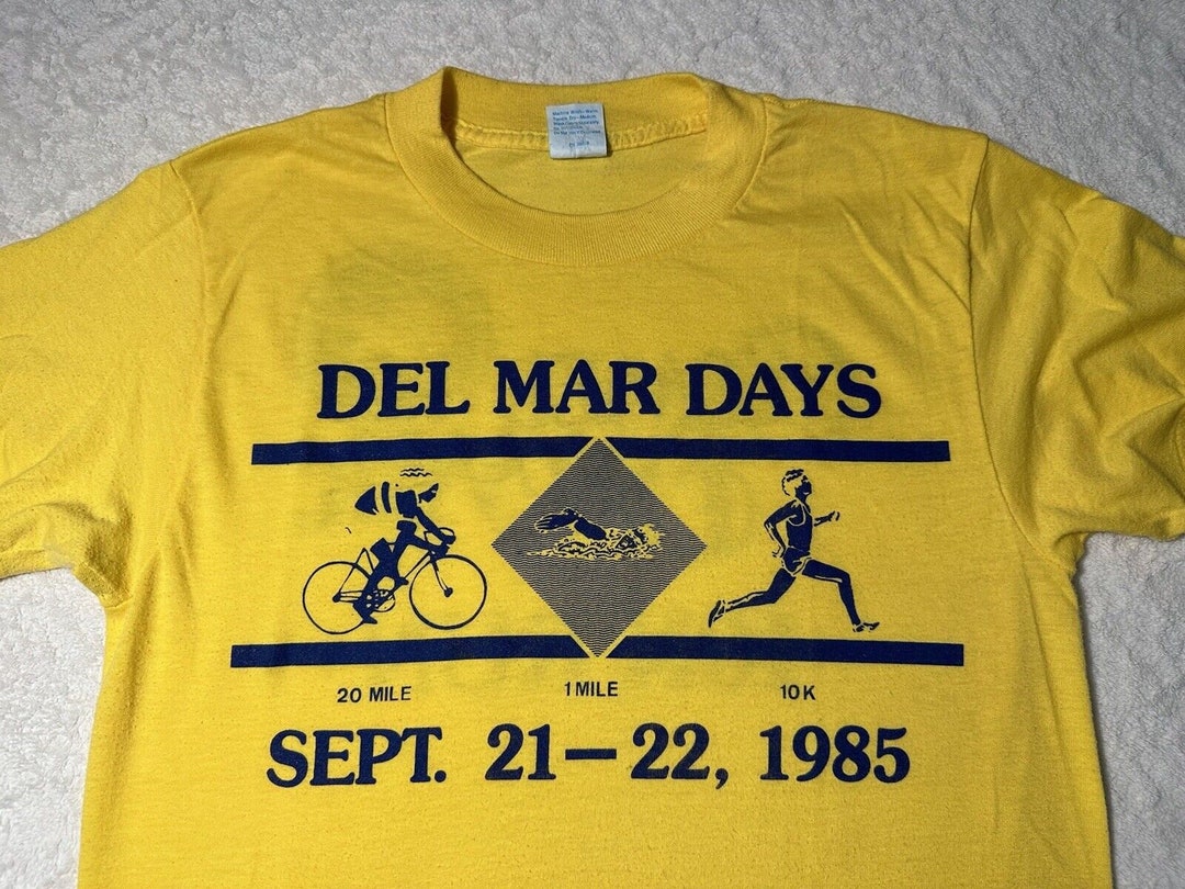 Vintage 1980s 80s Del Mar Days San Diego California 10K Run Event T ...