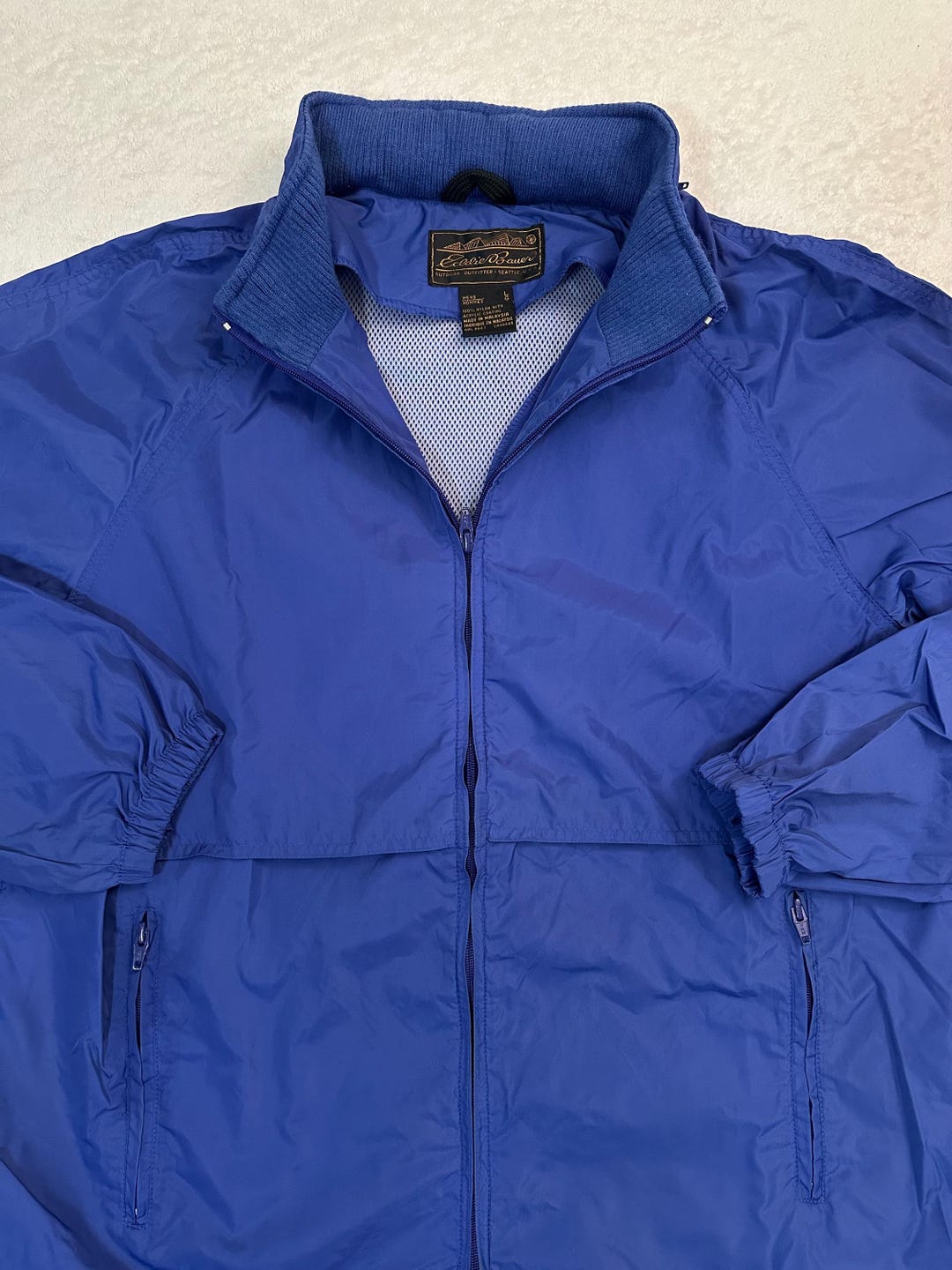 Vintage 1980s 80s 90s 1990s Eddie Bauer Packable Hood Windbreaker ...