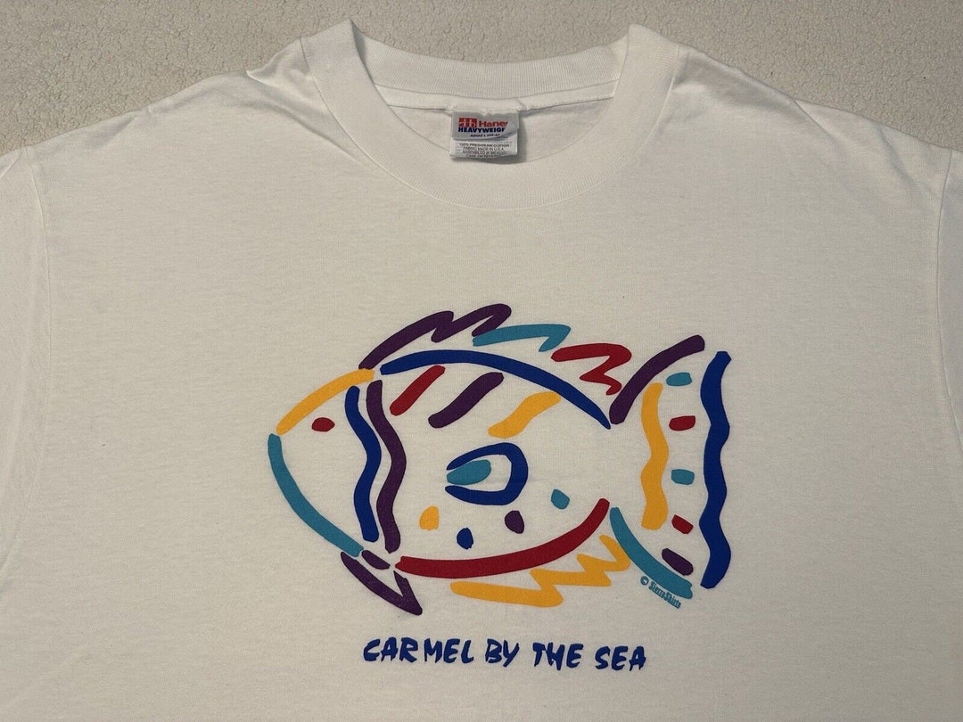 Vintage 1990s 90s Carmel by the Sea California Fish Art Artwork T-shirt ...