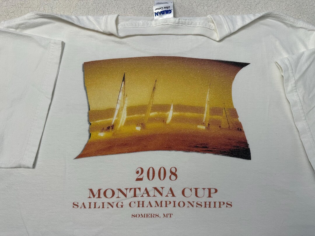 Vintage 2000s Y2K Somers Montana Cup Sailing Championships Boat Event T ...
