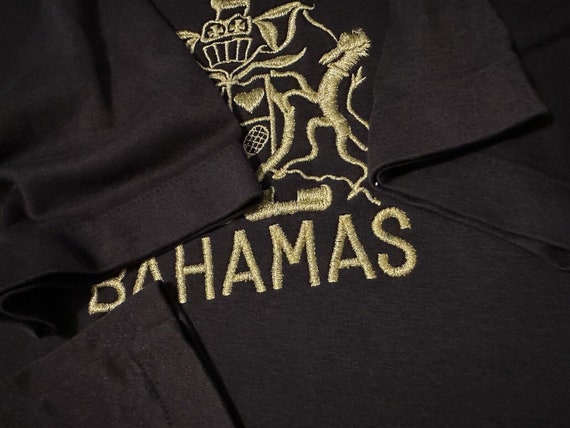Vintage 1990s 90s Bahamas Islands Nation Crest Embroi… - Gem