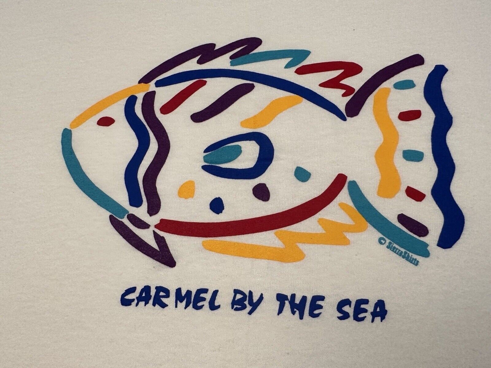 Vintage 1990s 90s Carmel by the Sea California Fish Art Artwork T-shirt ...