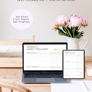 Digital Weekly Habit Tracker | Instant Download | Printable and ...