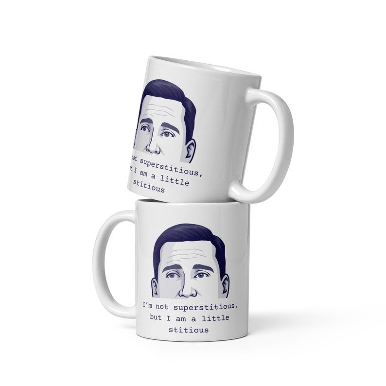 The Office - Michael Scott - Not Superstitious Mug - Etsy