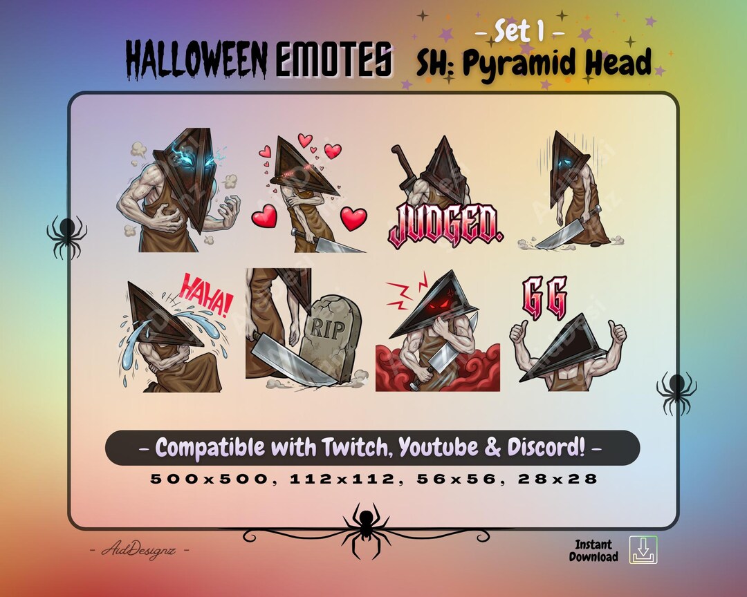 Pyramid Head SH Horror Emotes Set 1 | X8 Static Halloween Sh-inspired ...
