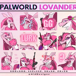 Palworld Pal Lovander Set of 12 Emotes Stream Asset Enthralled ...