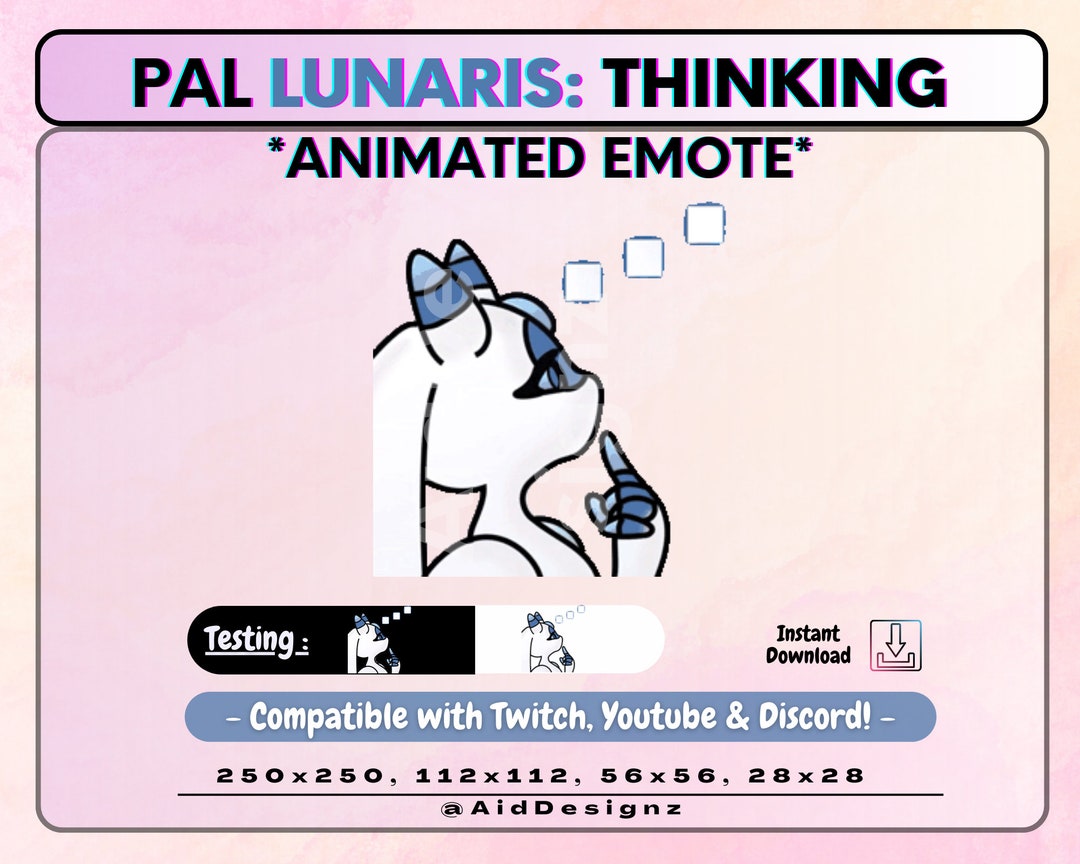 Palworld Pal Lunaris: Thinking Emote X1 ANIMATED EMOTE Humanoid Pal ...