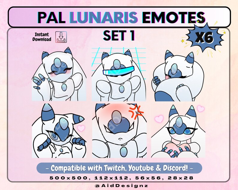 Pal Lunaris Emote Set 1 X6 Static Emotes Humanoid Pal Emote With Hare ...