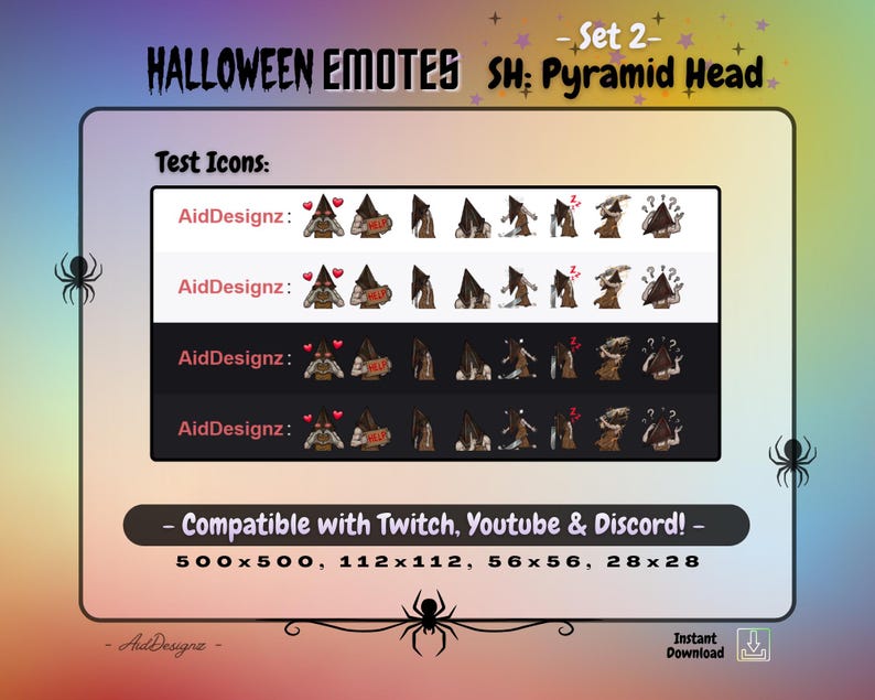 Pyramid Head SH Horror Emotes Set 2 | X8 Static Halloween Sh-inspired ...