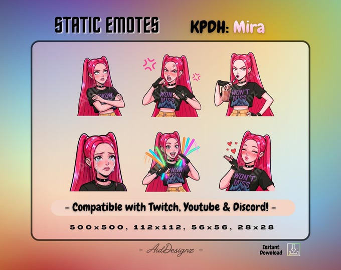 Mira KPDH Emote Set | X6 K-pop Anime Emotes | HUNTR/X Demon Slayer ...