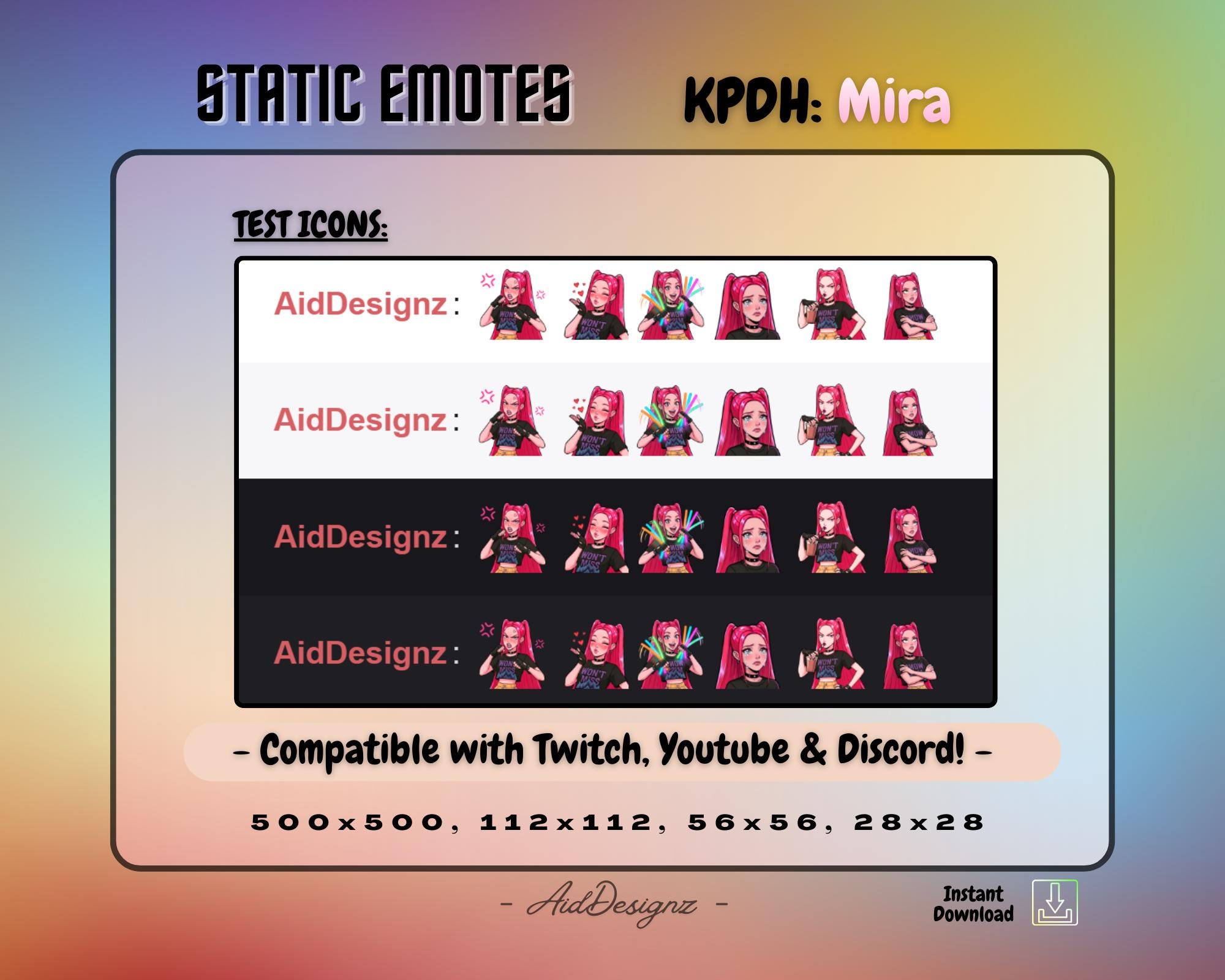 Mira KPDH Emote Set | X6 K-pop Anime Emotes | HUNTR/X Demon Slayer ...