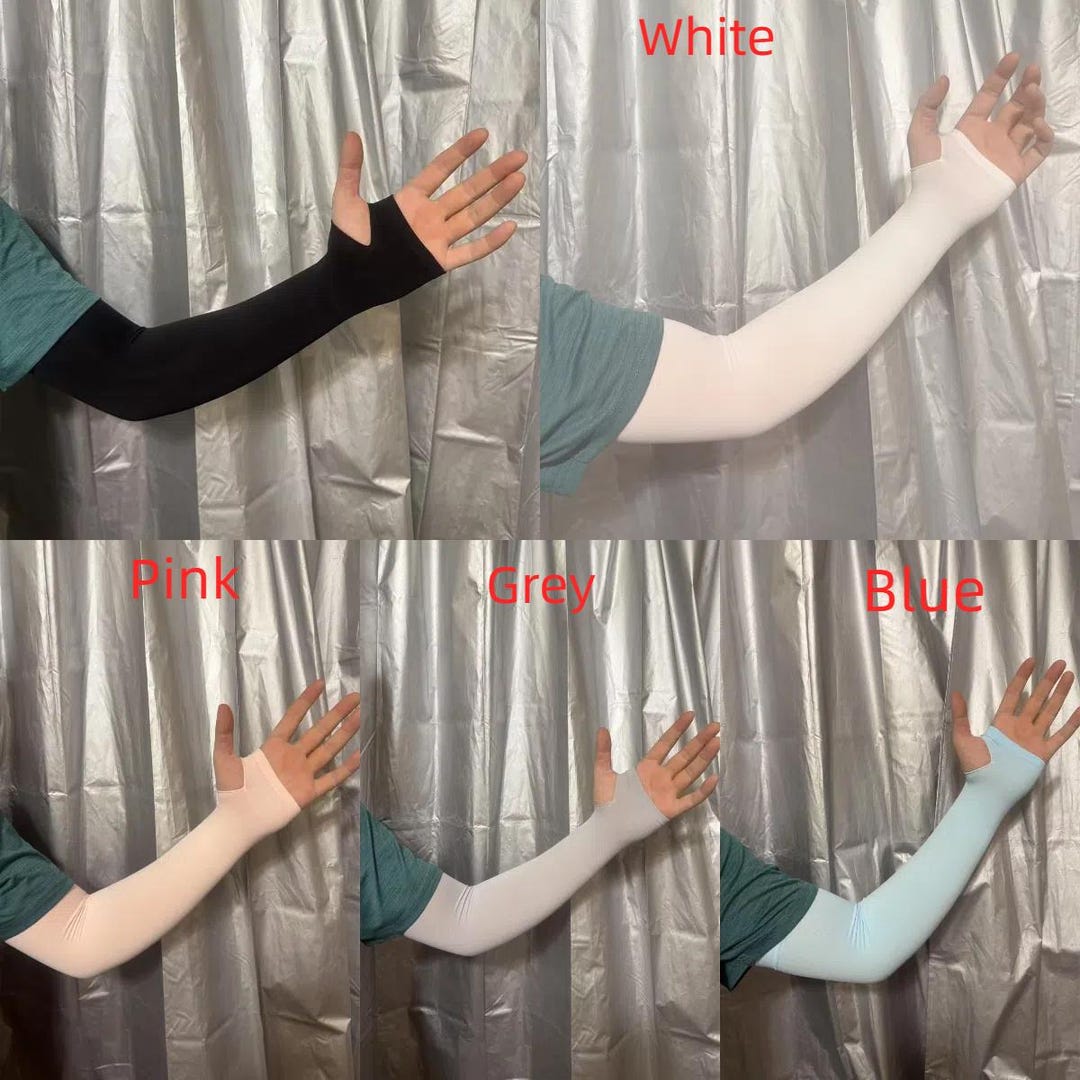 Sun Protection Arm Sleeves, Ice Silk Lets Silim, Unisex Summer Gloves ...