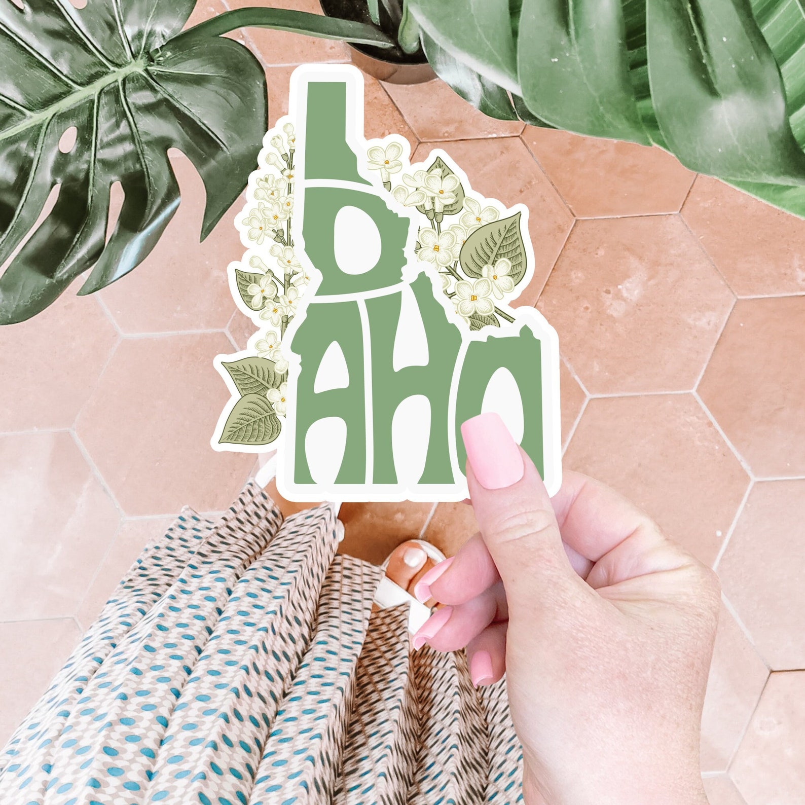 Syringa Idaho State Flower Sticker Idaho Sticker Water Bottle Stickers ...