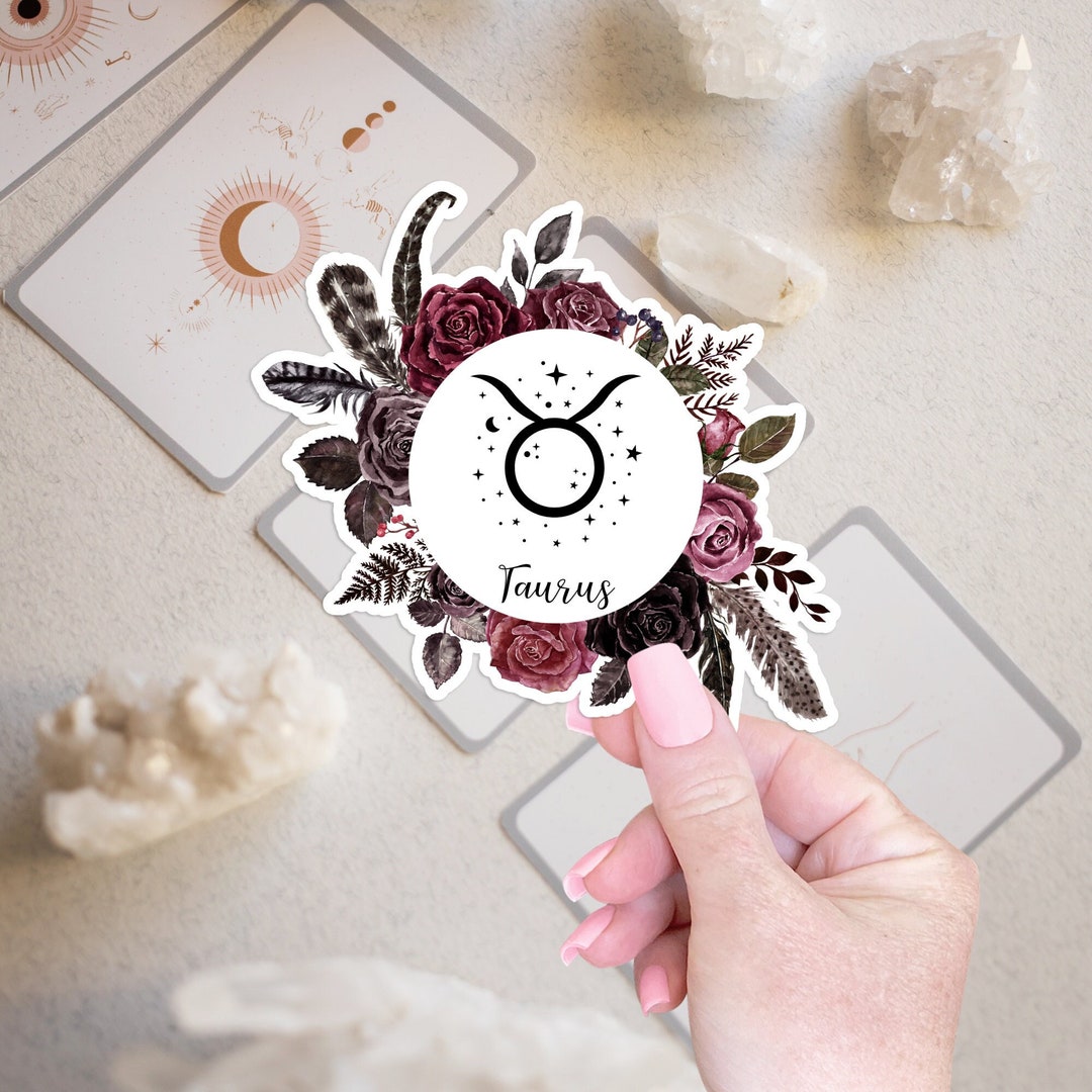 Taurus Zodiac Sticker Birthday Presents Libra Sticker, Zodiac Sign ...