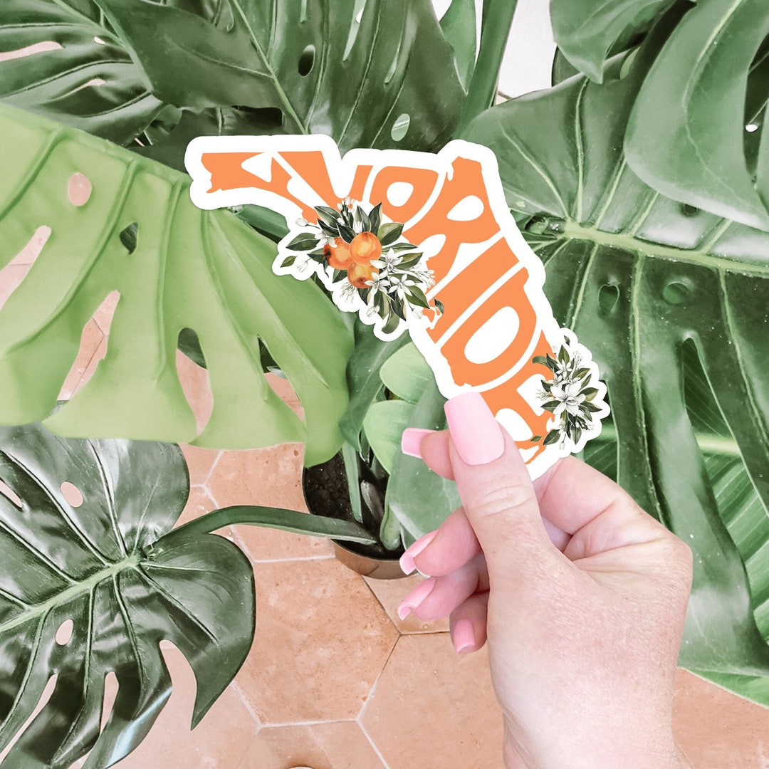 Orange Blossom Florida State Flower Sticker Florida Sticker Water ...