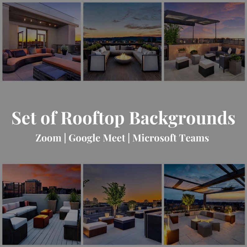 Rooftop 1 Zoom Virtual Backgrounds Office Backdrop - Etsy UK