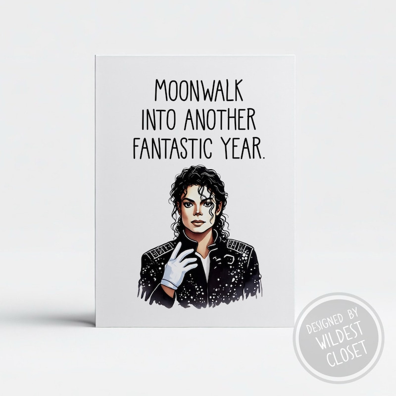 Michael Jackson Birthday Card - Etsy