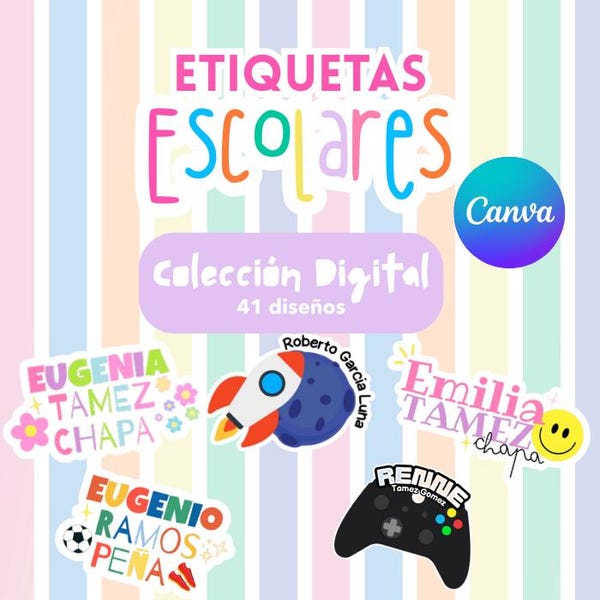 Stickers escolares - Etsy México