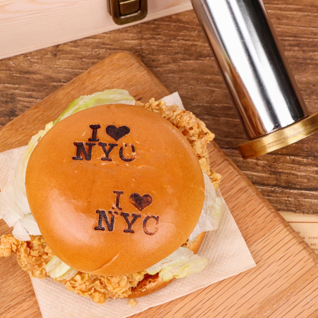 Burger Food Cake Branding Iron Stamp Custom, Food Branding Stamp With ...