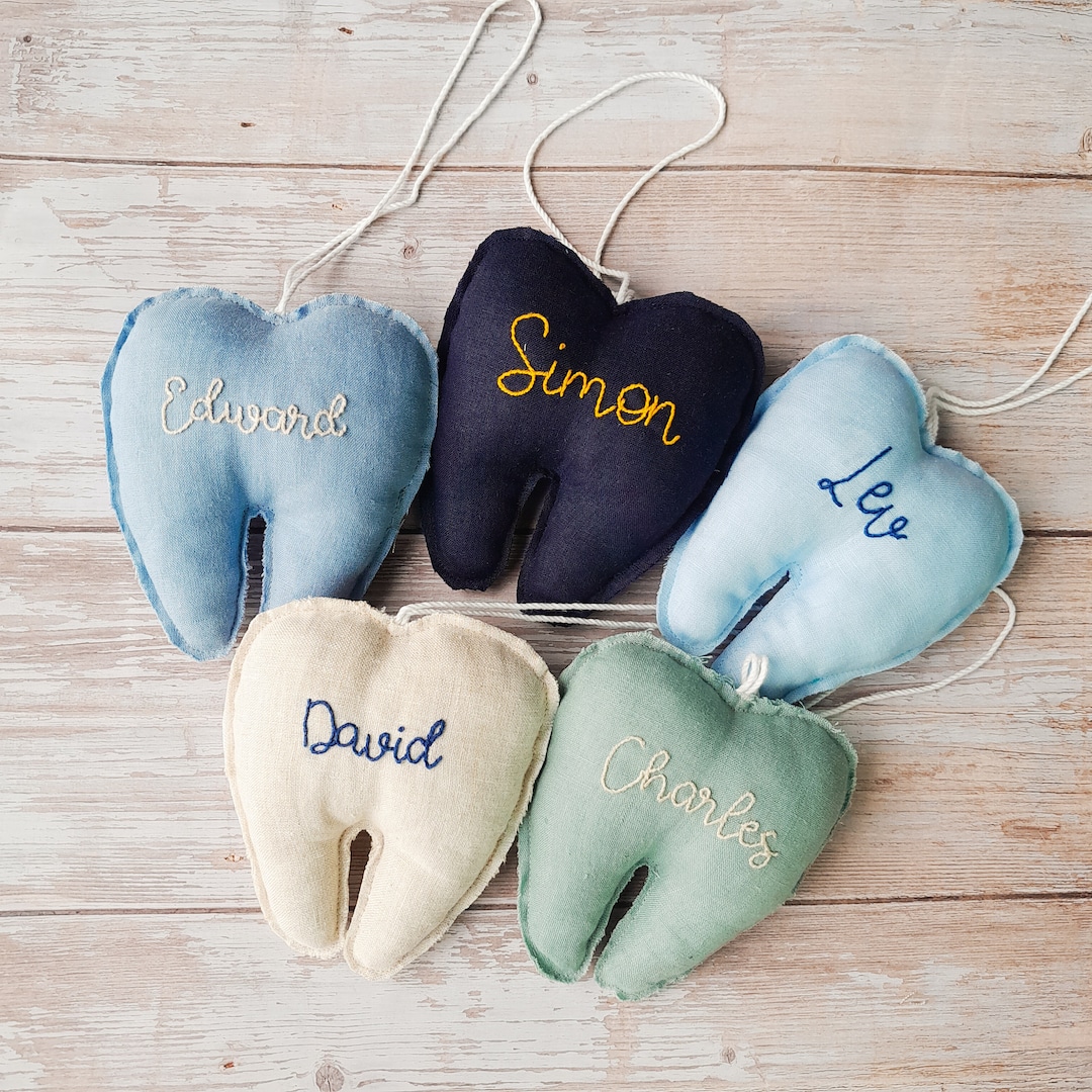 Personalized Tooth Fairy Pillow Boy Custom Tooth Holder With Pocket ...