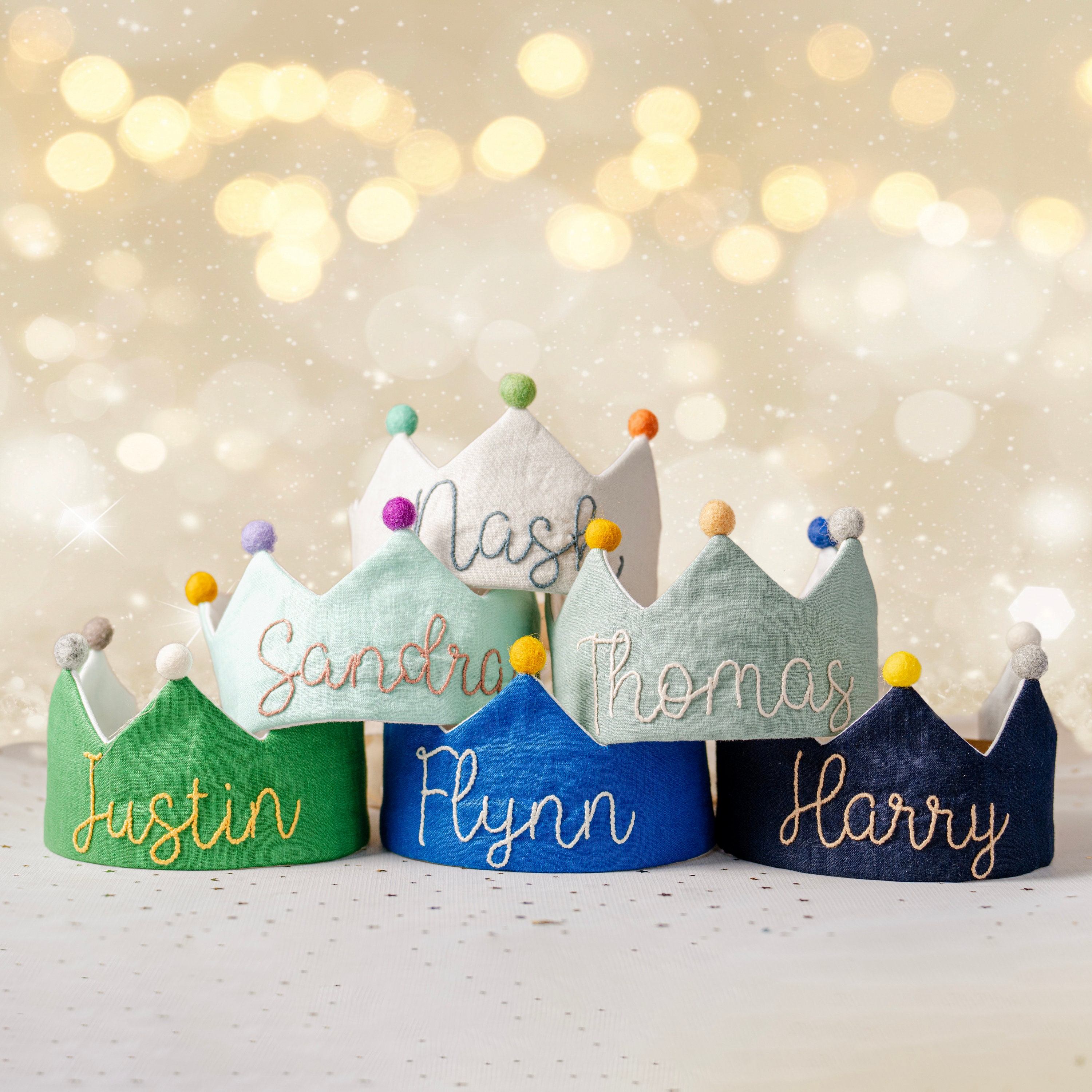 Hand Embroidered Crown for Baby and Children's Birthday,name Crown ...