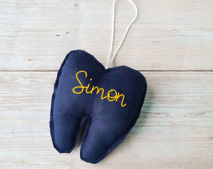 Personalized Tooth Fairy Pillow Boy Custom Tooth Holder With Pocket ...
