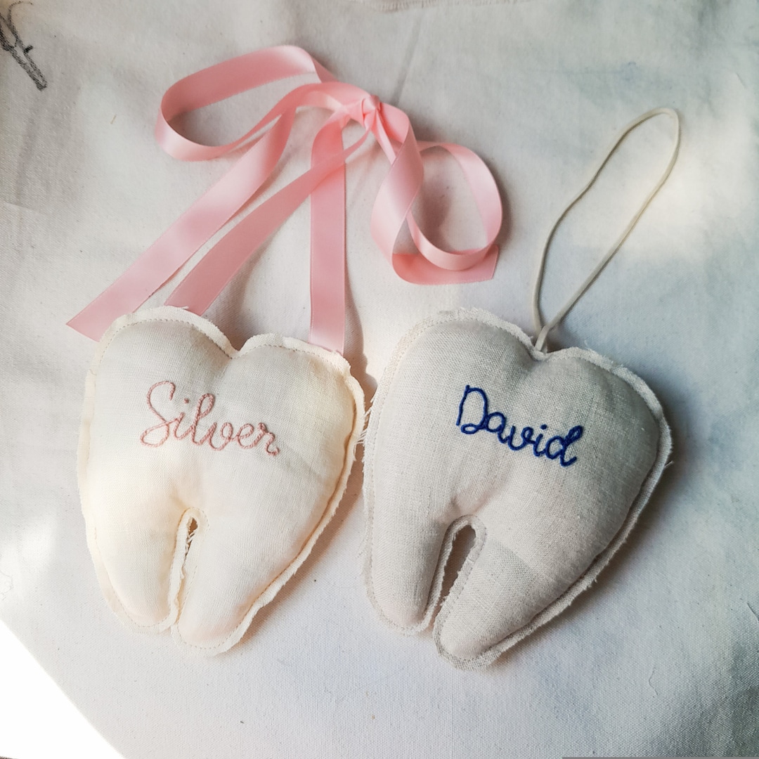 Custom Name Tooth Fairy Pillow With Pocket, Personalized Adorable Tooth ...