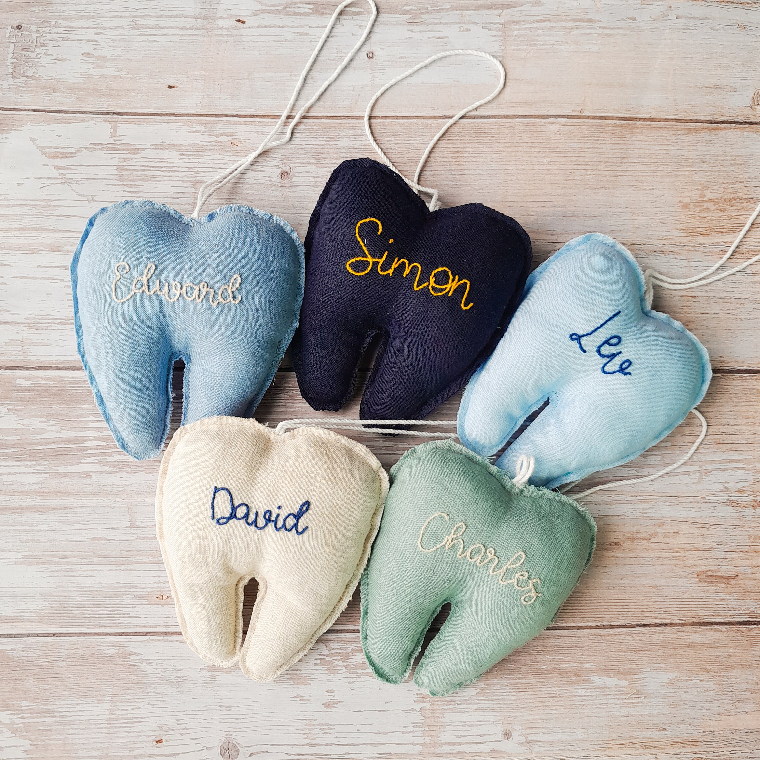 Custom Name Tooth Fairy Pillow With Pocket, Personalized Adorable Tooth ...