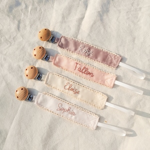 Personalized Pacifier Clip Holder, Personalized Fabric Pacifier Clip ...