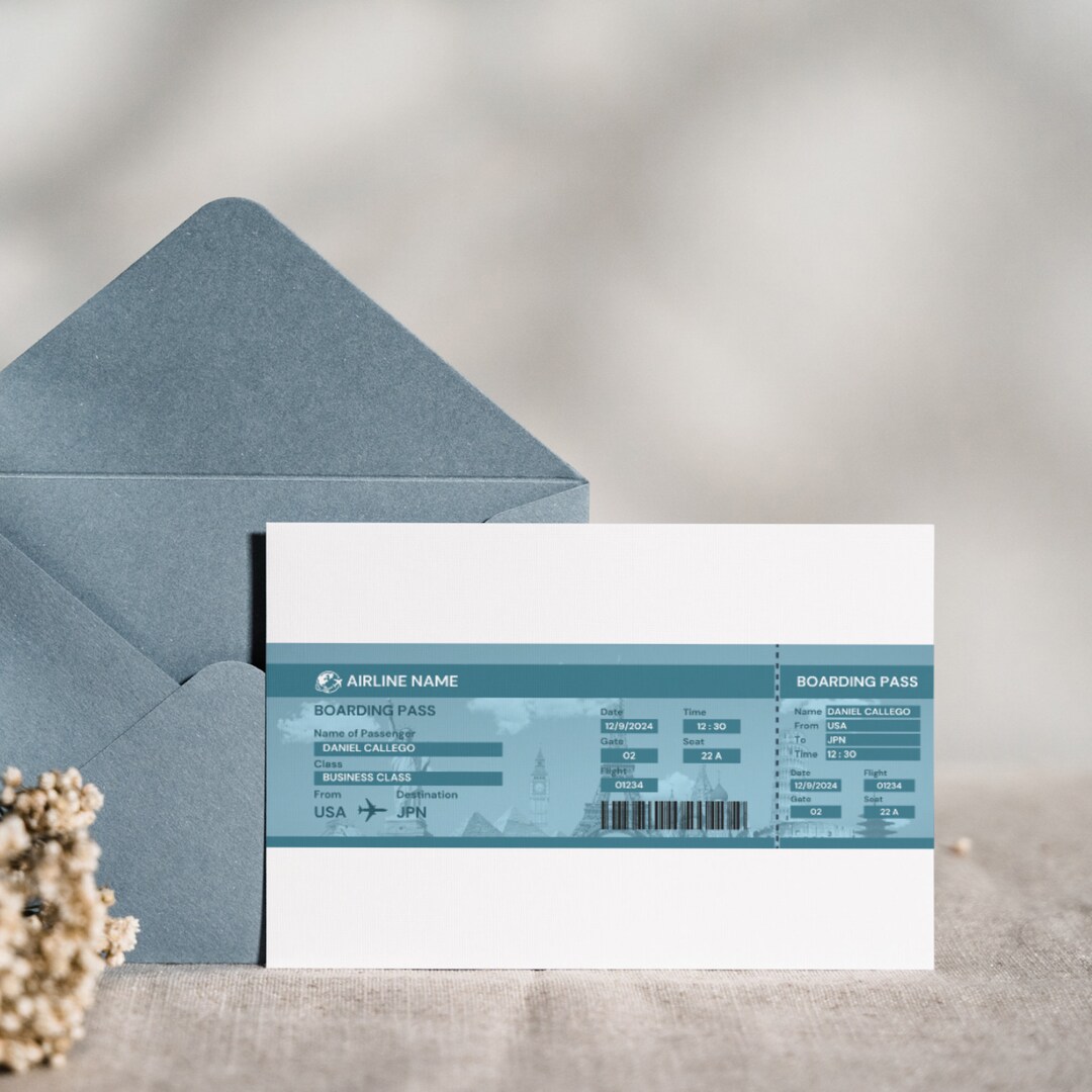 Modern Boarding Pass Ticket Holder, Travel Document Organizer, Ticket ...