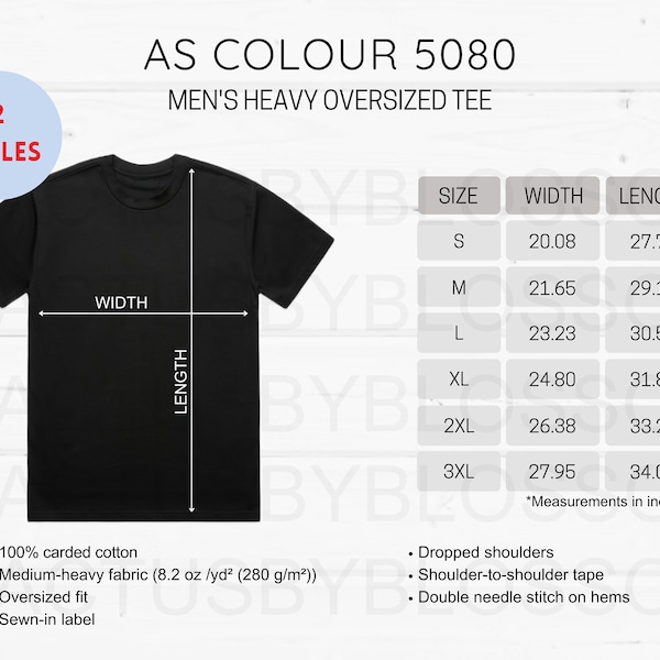 Mockup Sizing Oversize - Etsy