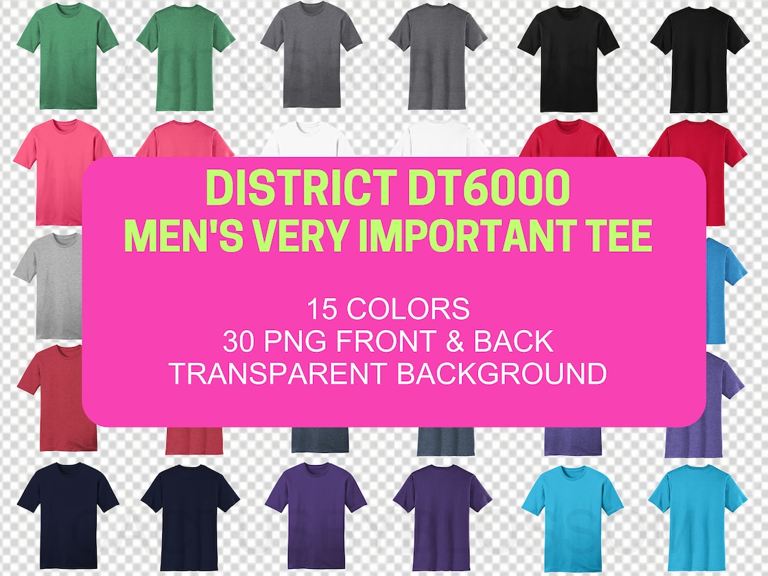 Color Chart DIY Chart District DT6000 Etsy Mockup Men's Very Important ...