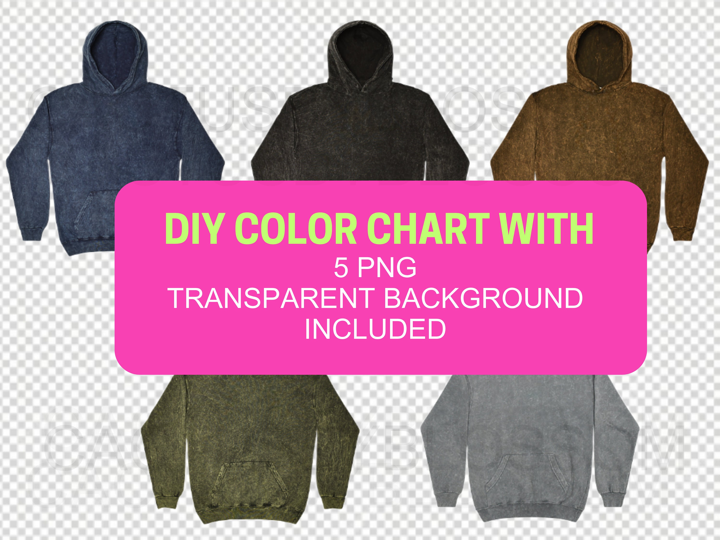 BUNDLE Size Chart Color Chart DIY Canva Colortone 8300 Mockup Etsy Tool ...