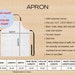 BUNDLE Size Chart Apron 5-color Straps Color Chart AOP All Over Print ...