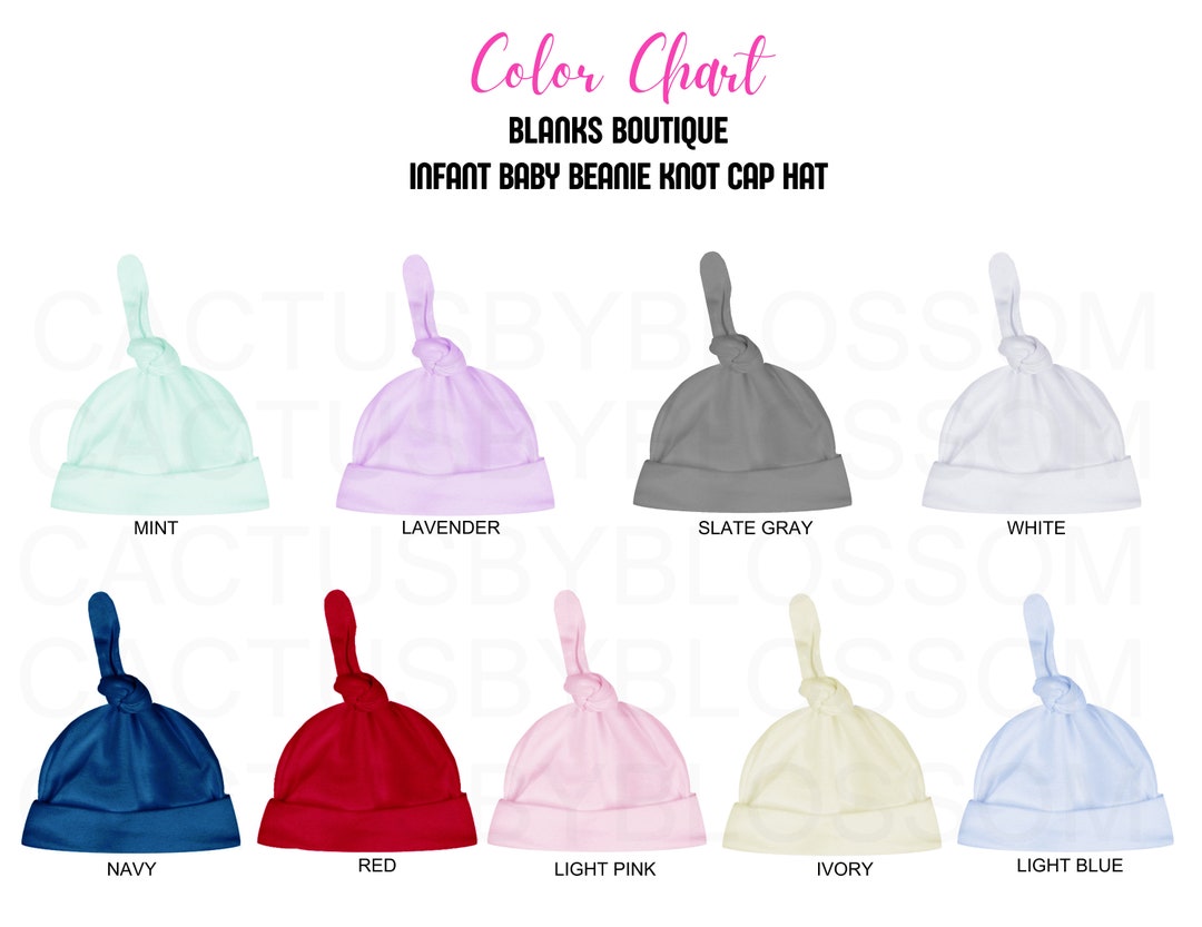 Color Chart Blanks Boutique Mockup for Etsy Tool Infant Baby Beanie ...