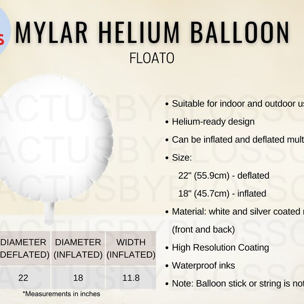 Balloon Mockup - Etsy