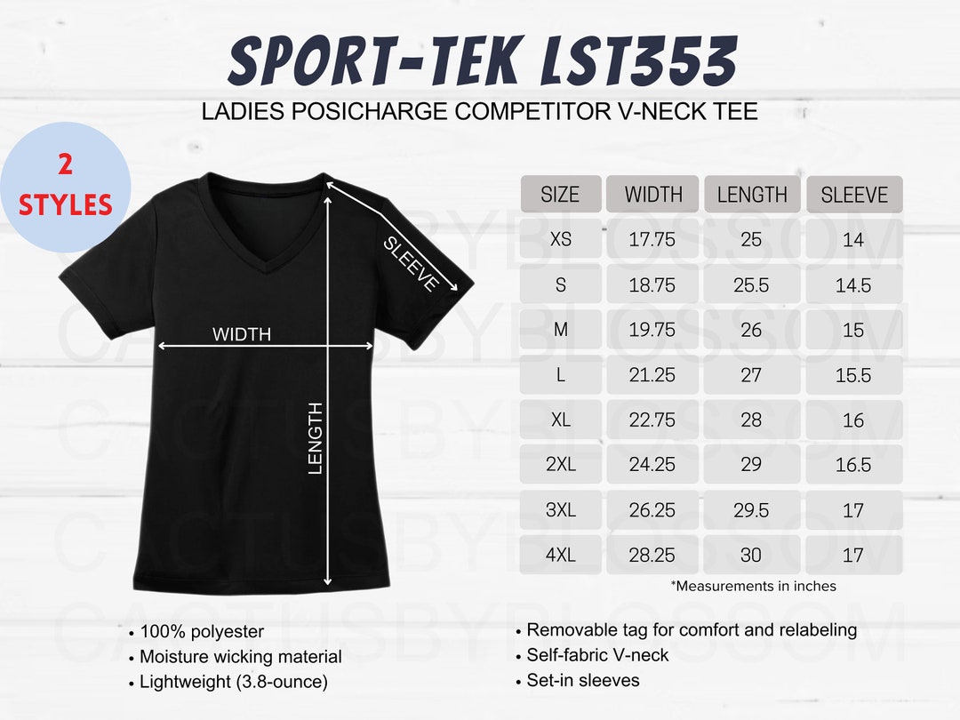 2 Tableau des tailles Sport-Tek LST353 PosiCharge pour compétiteur t ...