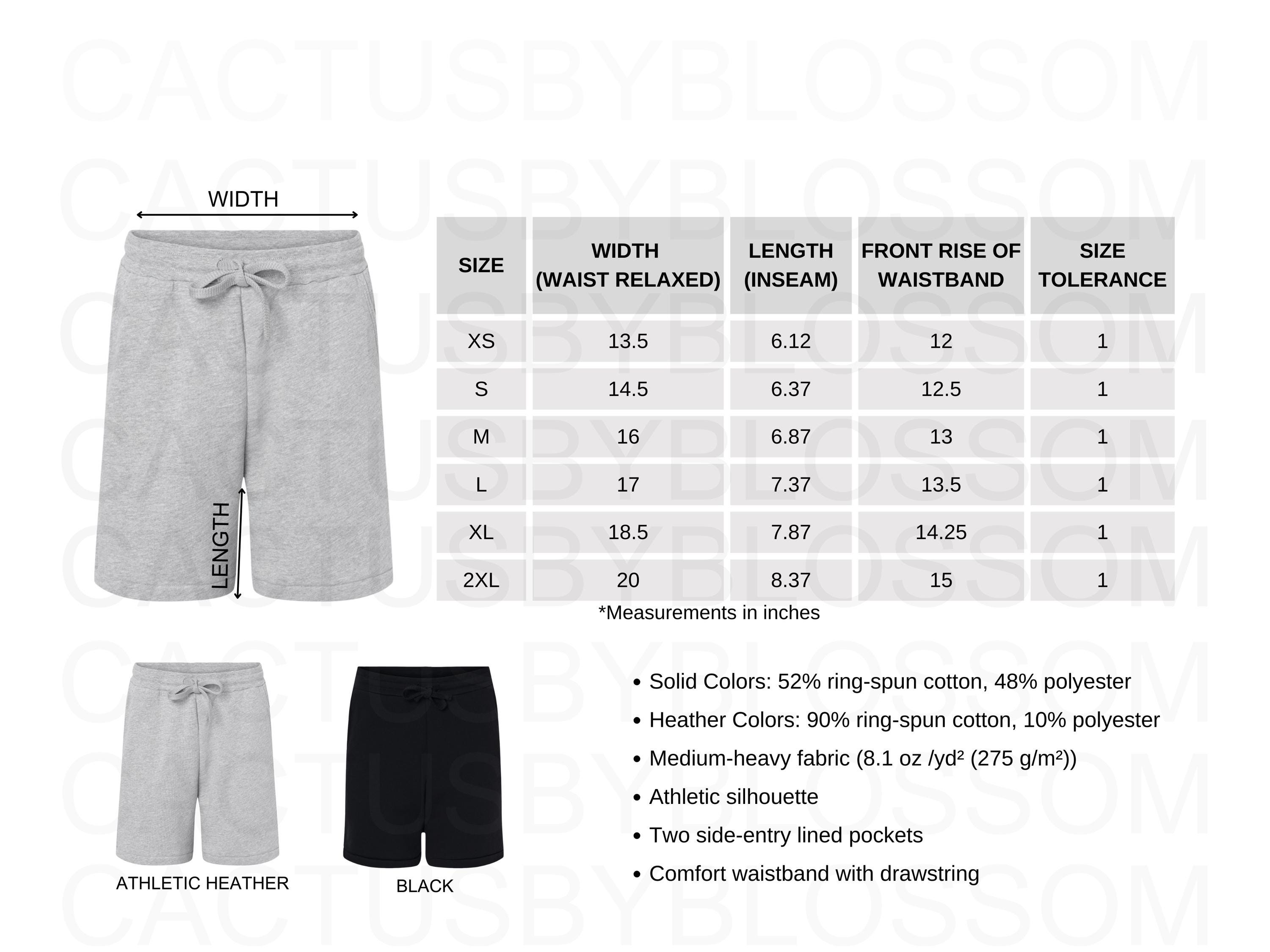 3 Size Chart Color Chart Bella+canvas 3724 Mockup Chart Unisex Sponge ...