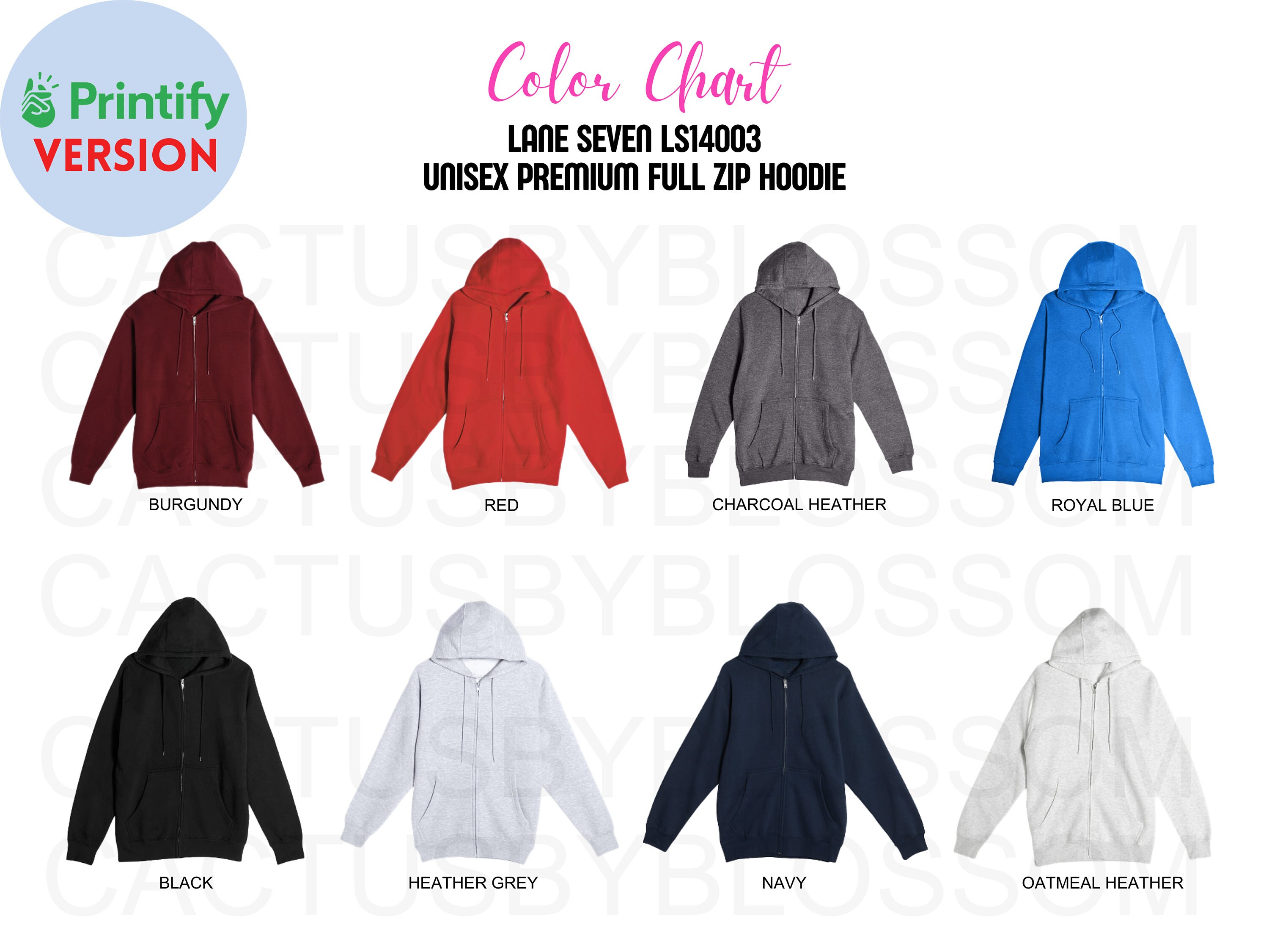 2 Color Chart Lane Seven LS14003 Mockup Etsy Tool Unisex Premium Full ...